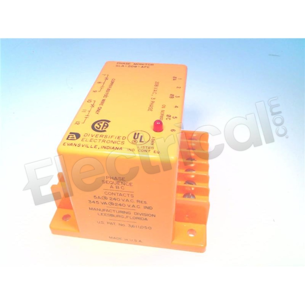 Marsh Bellofram SLA-208-AFE Voltage/Phase Monitor Relay