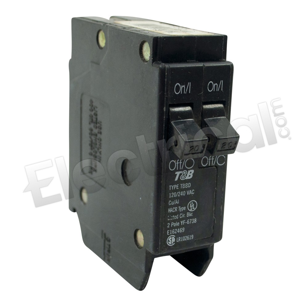 TBBD2020 Thomas & Betts 20A 2P TBBD Series Molded Case Circuit Breaker