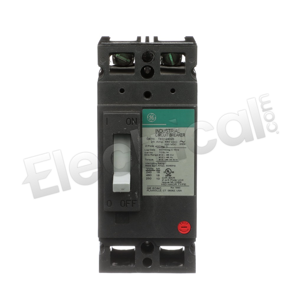 TED124025 General Electric 25A 2P E150 Line Molded Case Circuit Breaker