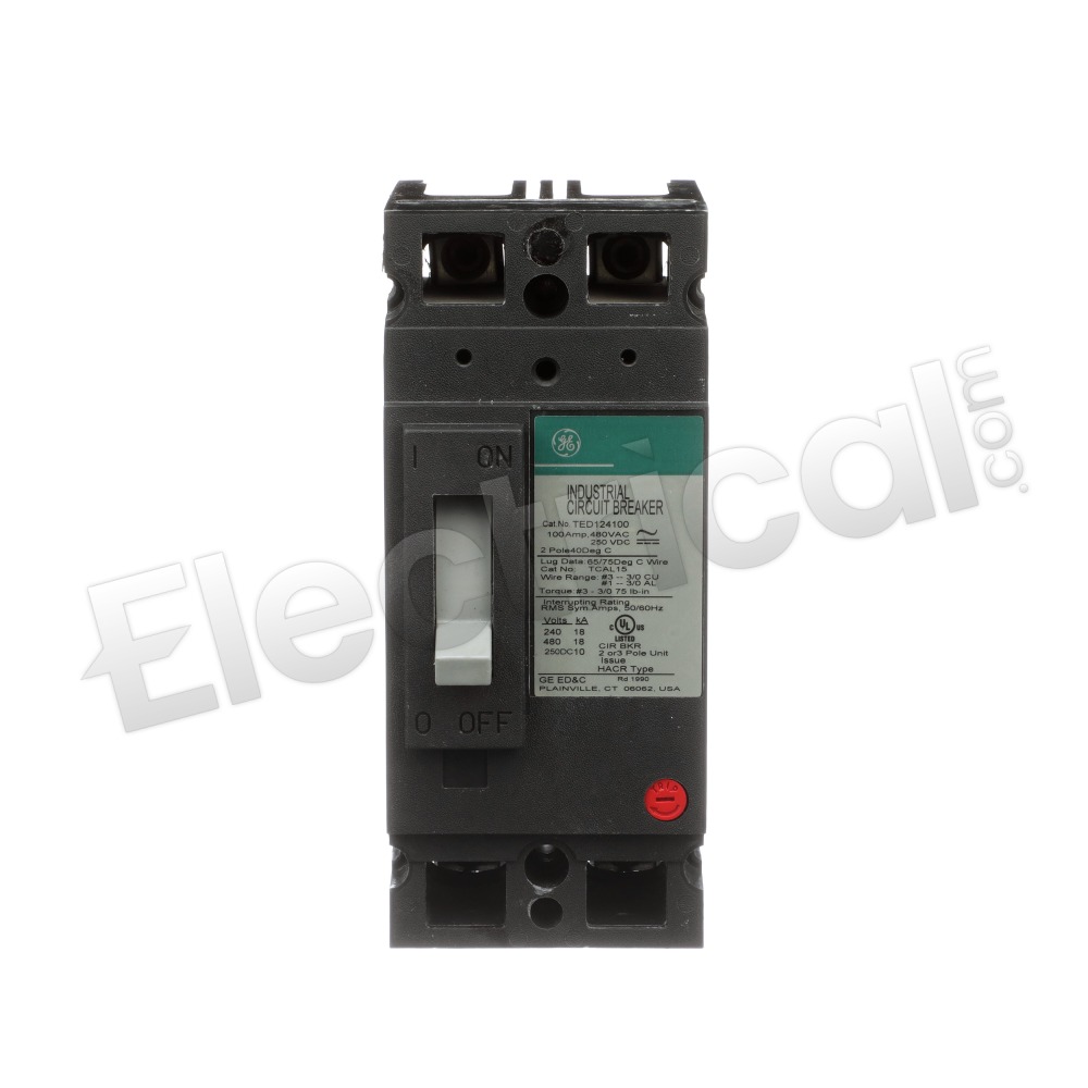 TED124100 General Electric 100A 2P E150 Line Molded Case Circuit Breaker