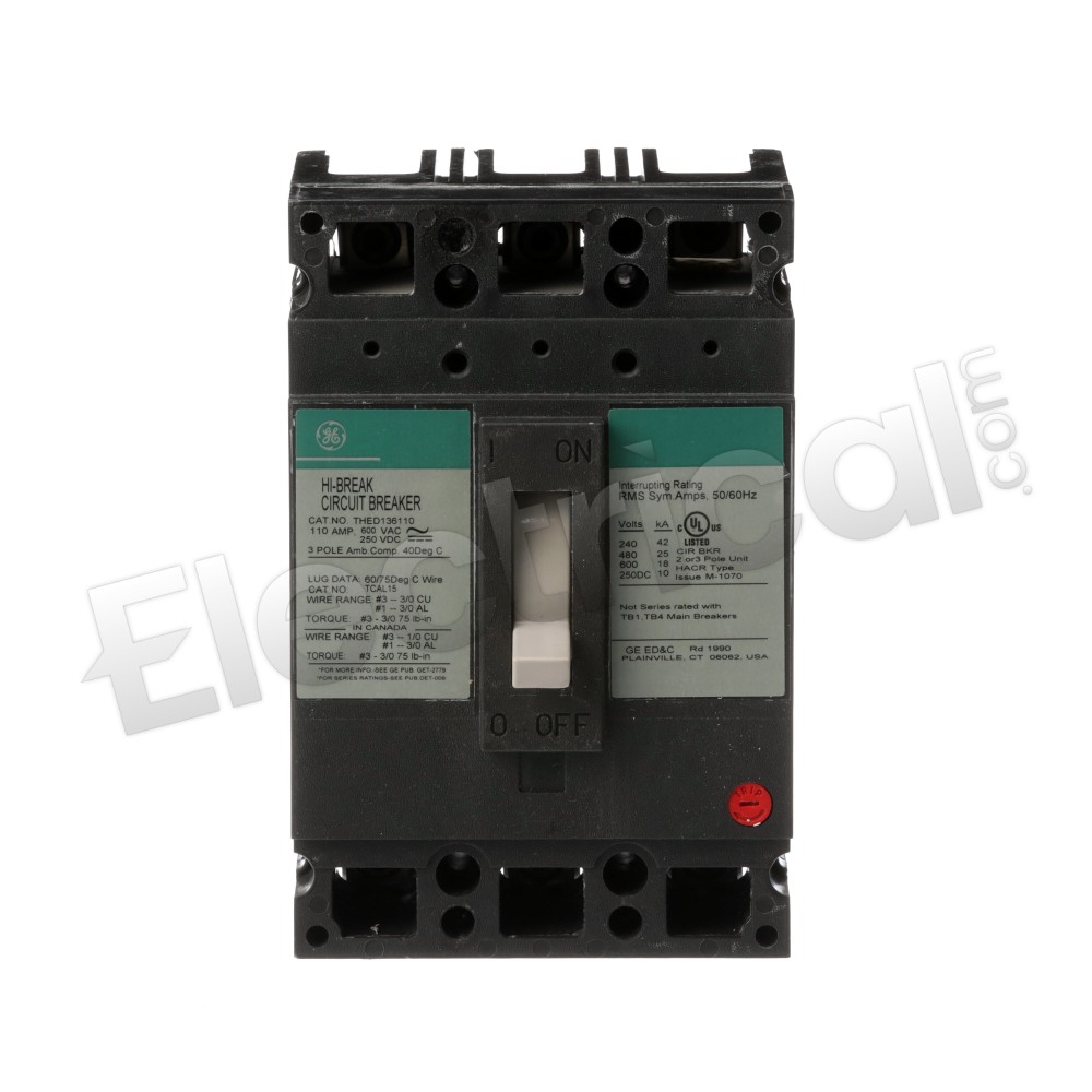 THED136110 General Electric 110A 3P E150 Line Molded Case Circuit Breaker