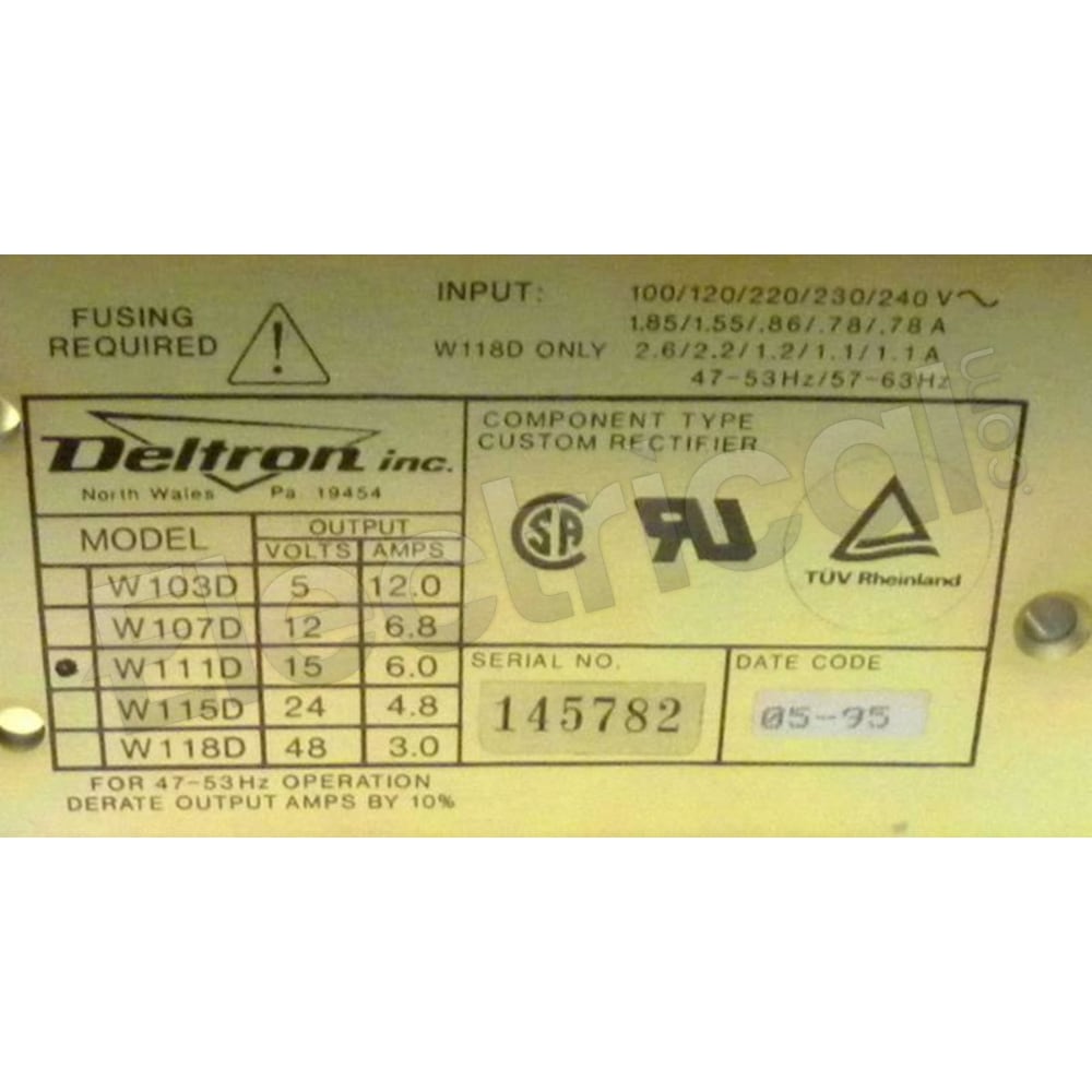 Deltron W111D Power Supply Power Supply